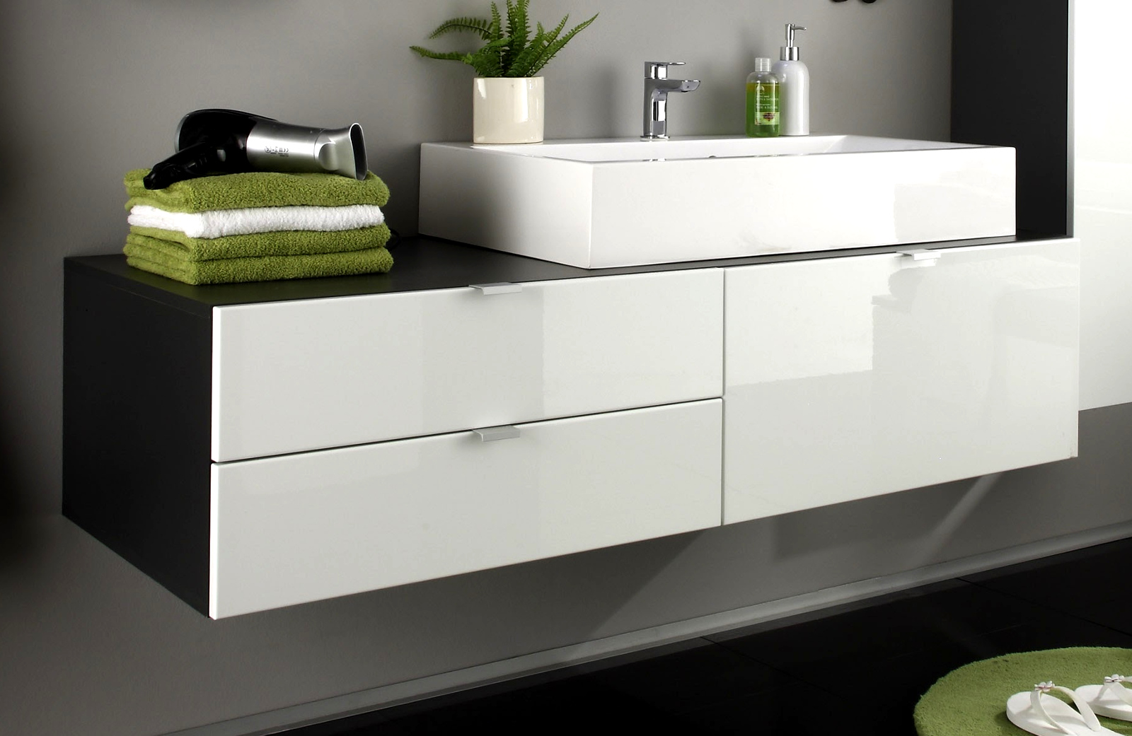 Waschbeckenunterschrank Mit Schubladen Hangend