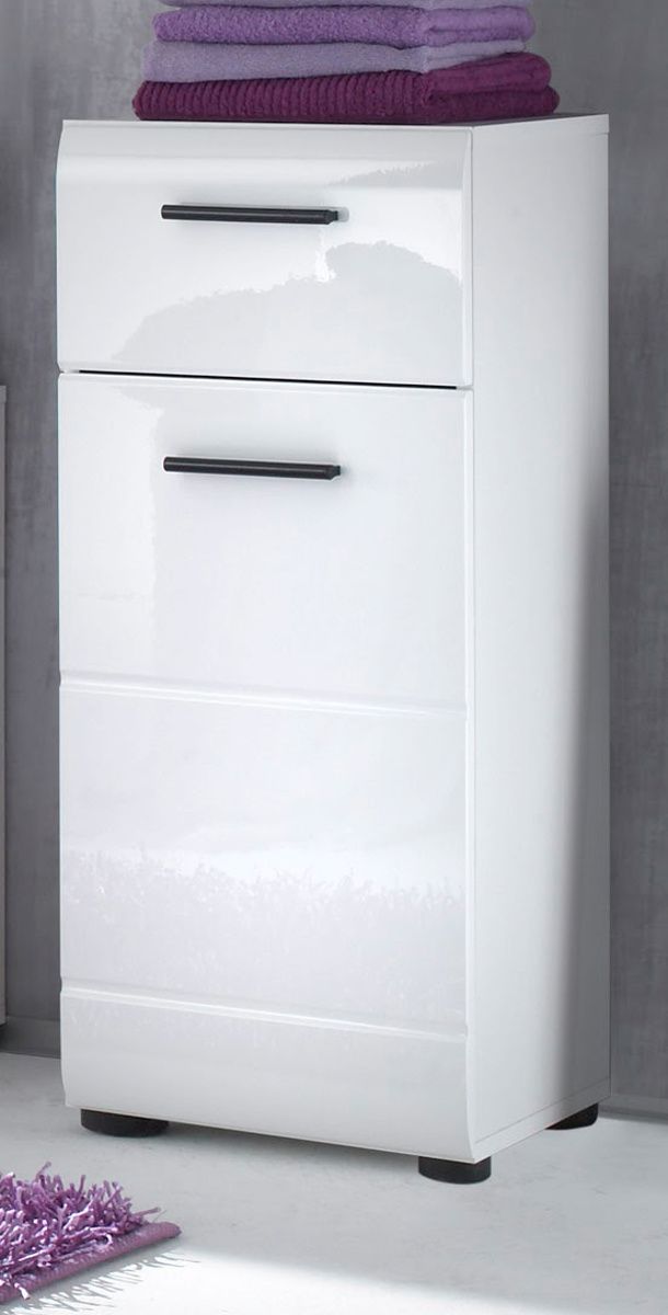 Badezimmer Unterschrank Wei Hochglanz