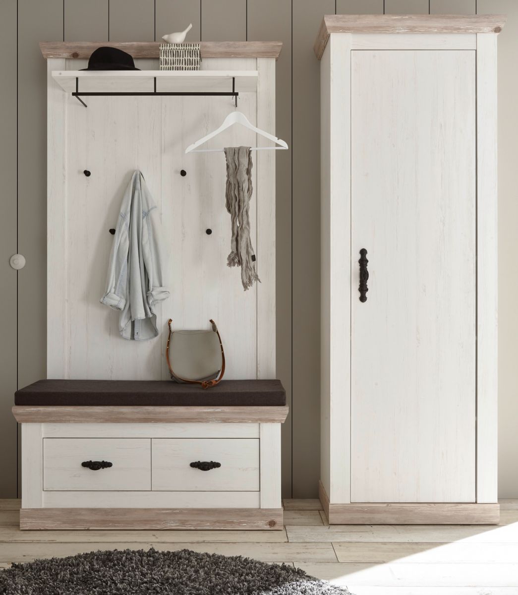 Garderobe Weiss Holz Landhaus